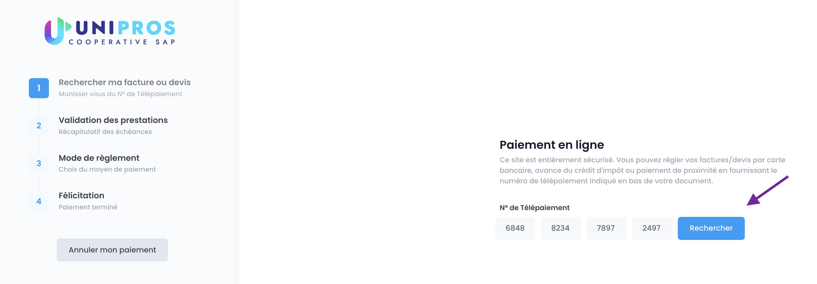 Régler ma facture par avance immédiate.